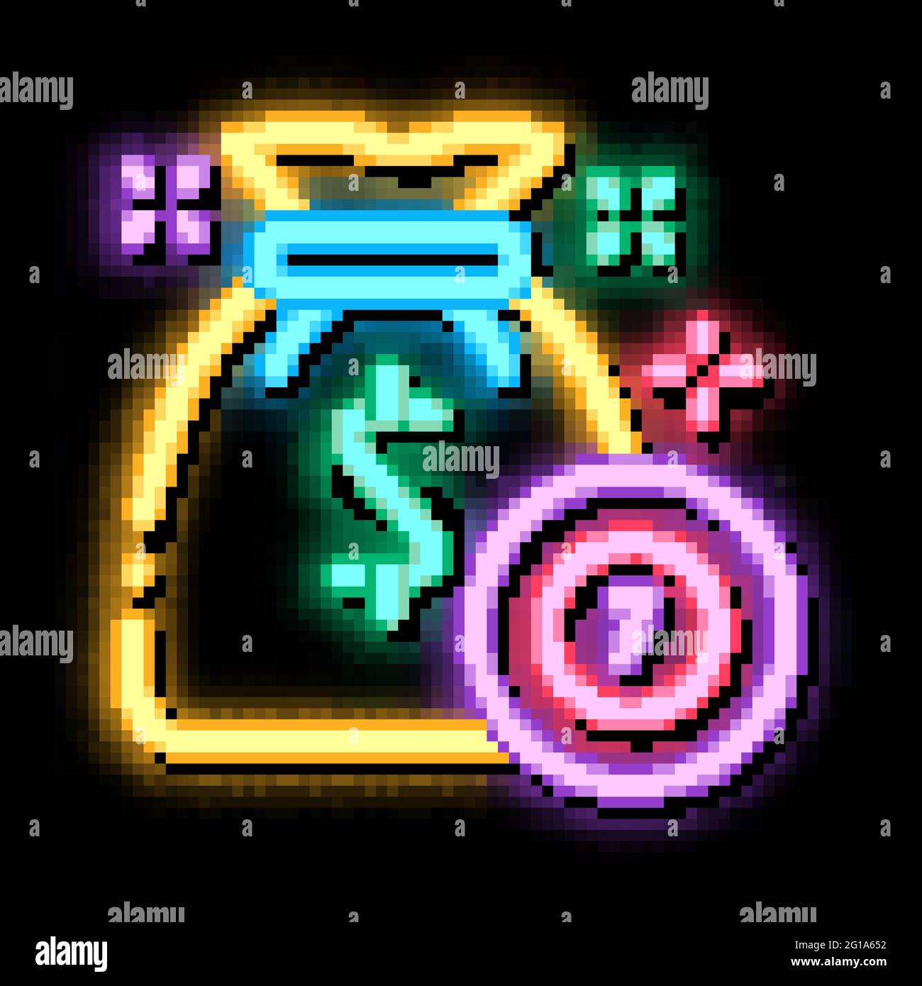 Winning Chips neon glow icon illustration Stock Vector Image & Art - Alamy