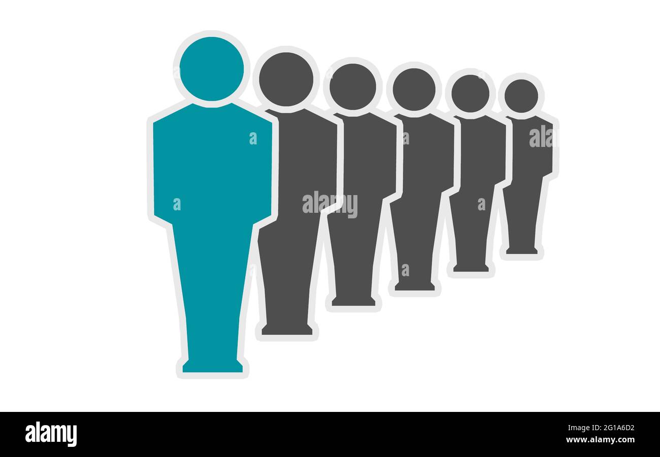 Leadership icon with group of people, 3D rendering Stock Photo - Alamy