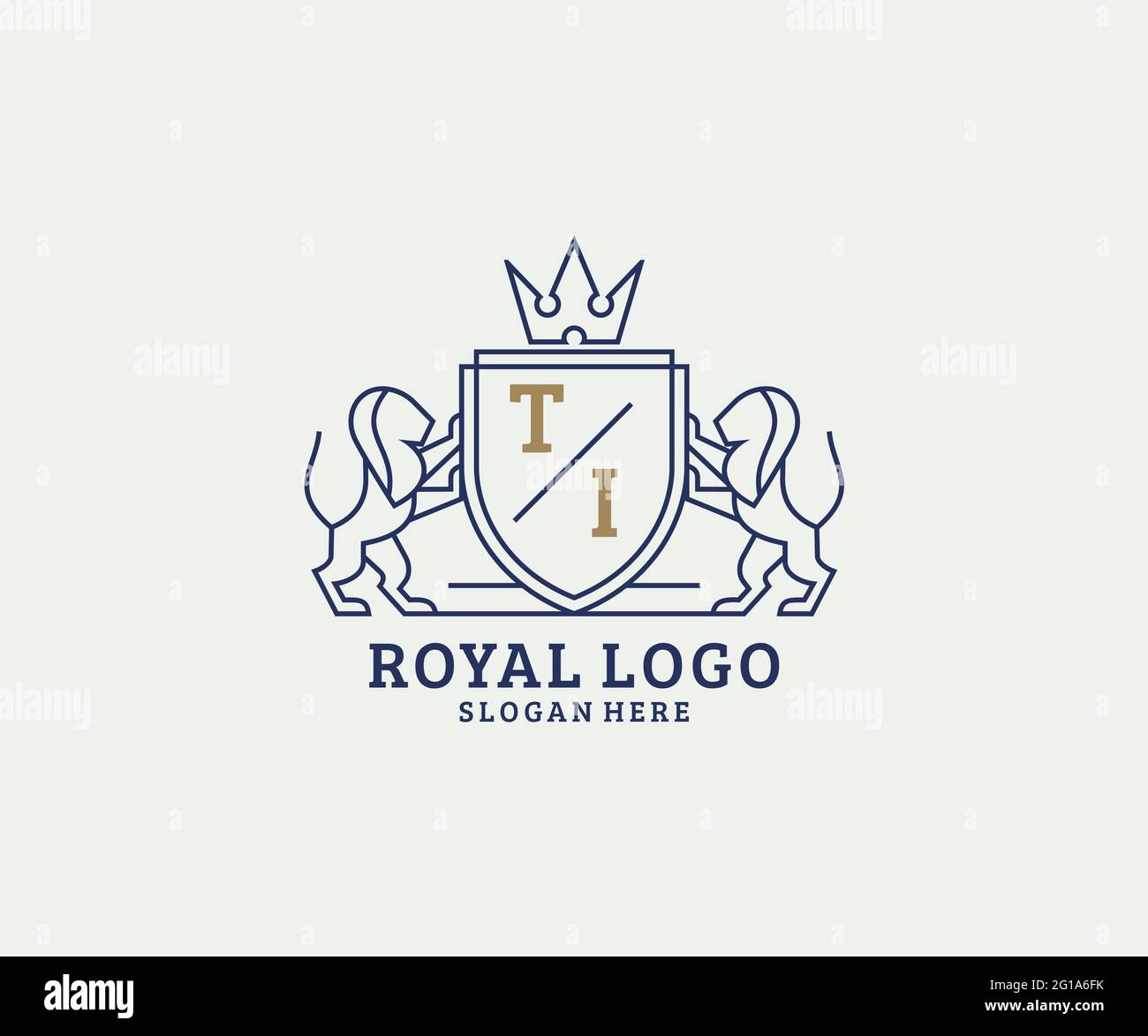 TI Letter Lion Royal Luxury Logo template in vector art for Restaurant ...