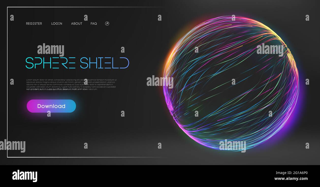 Sphere shield protect in abstract style. Virus protection bubble ...