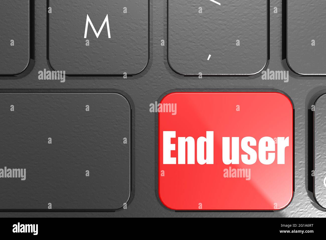 End user word on square keyboard button, 3D rendering Stock Photo - Alamy
