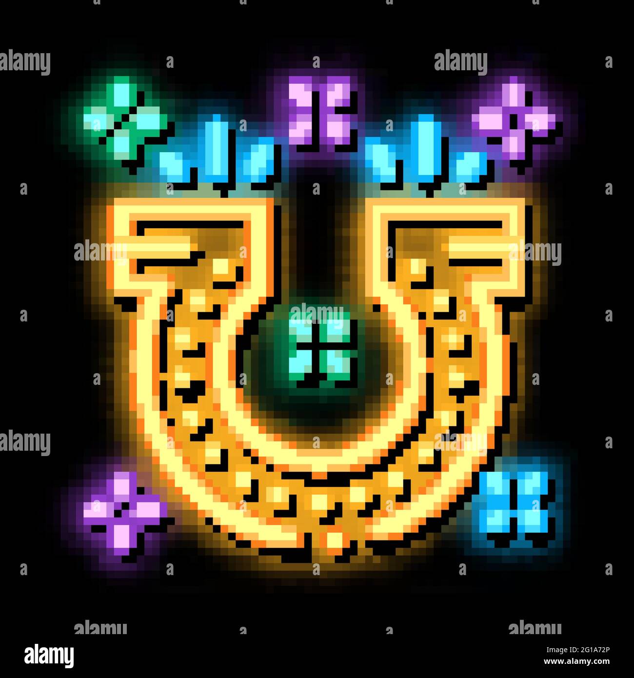 Neon good luck sign hi-res stock photography and images - Alamy