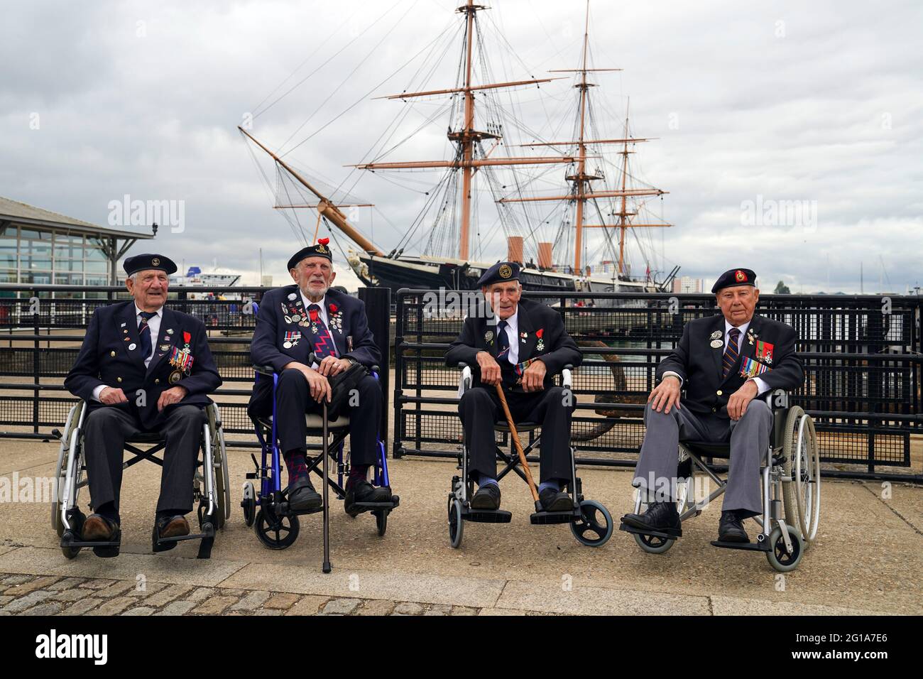 D-Day veterans from left: George Chandler, Joe Cattini, John Dennet and ...