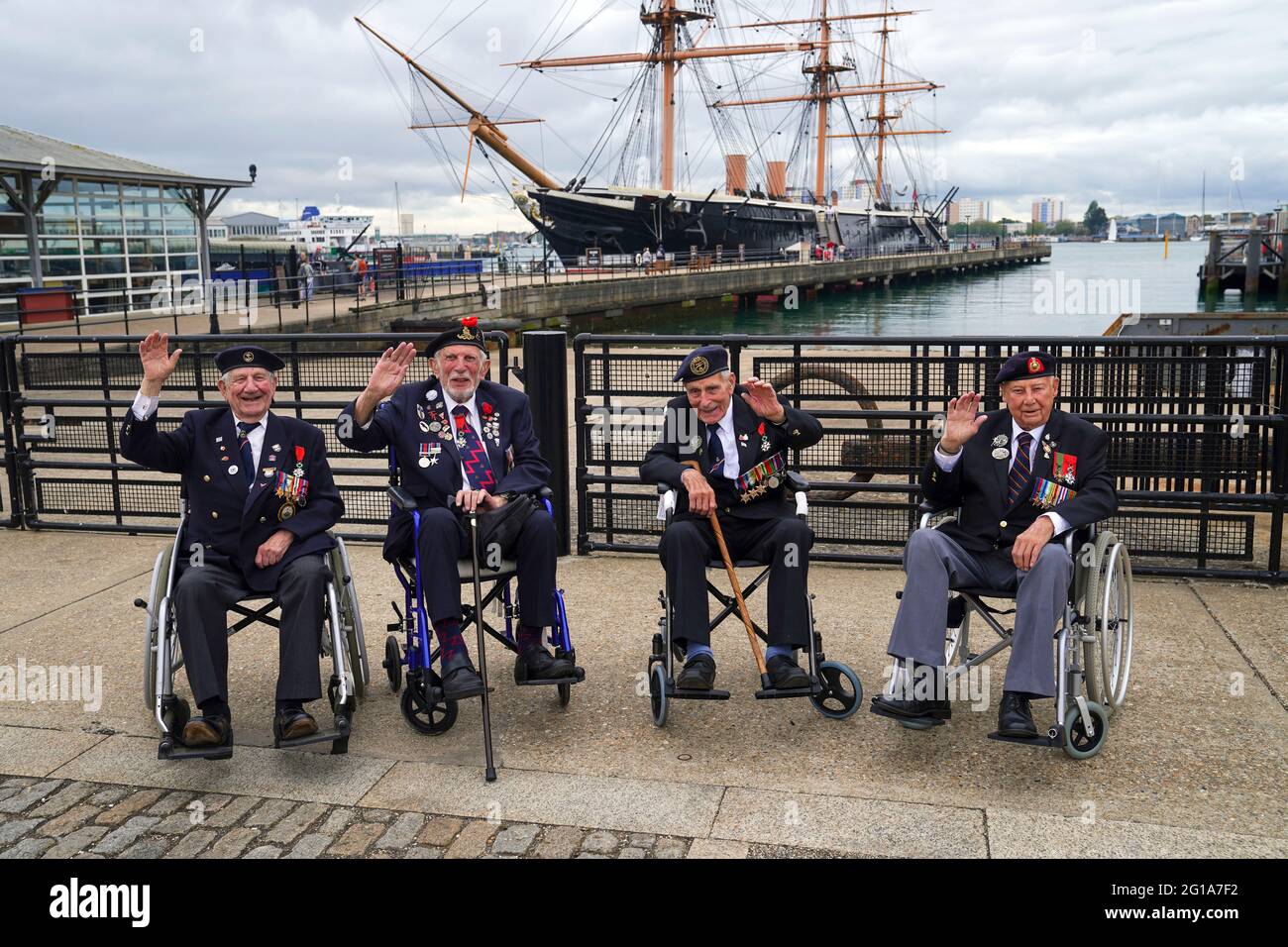 D-Day veterans from left: George Chandler, Joe Cattini, John Dennet and ...