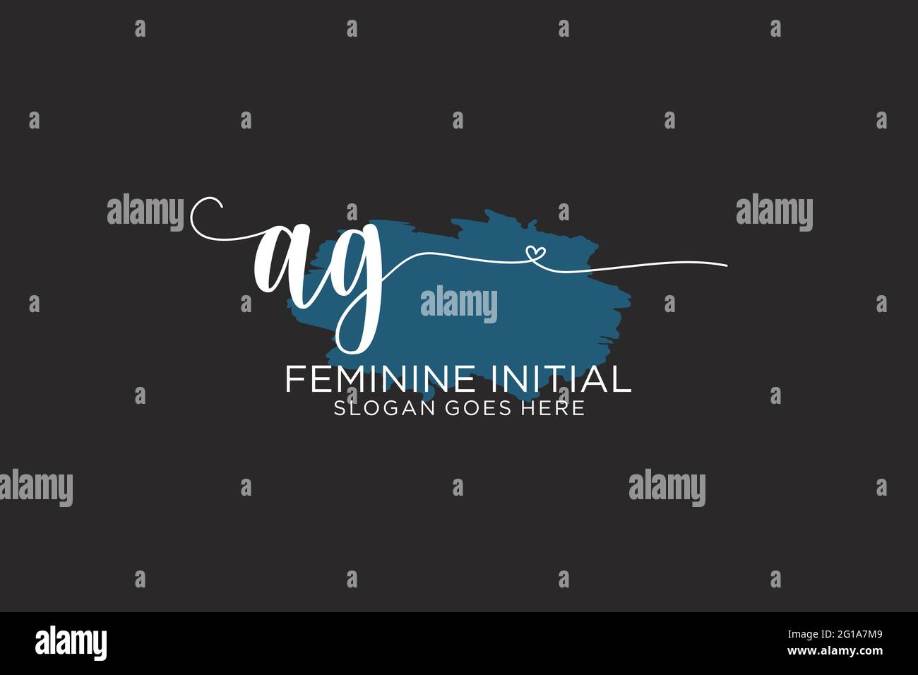 AG beauty monogram and elegant logo design handwriting logo of initial ...