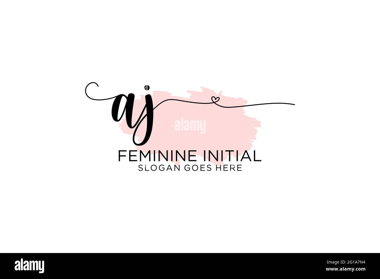 AJ beauty monogram and elegant logo design handwriting logo of initial ...