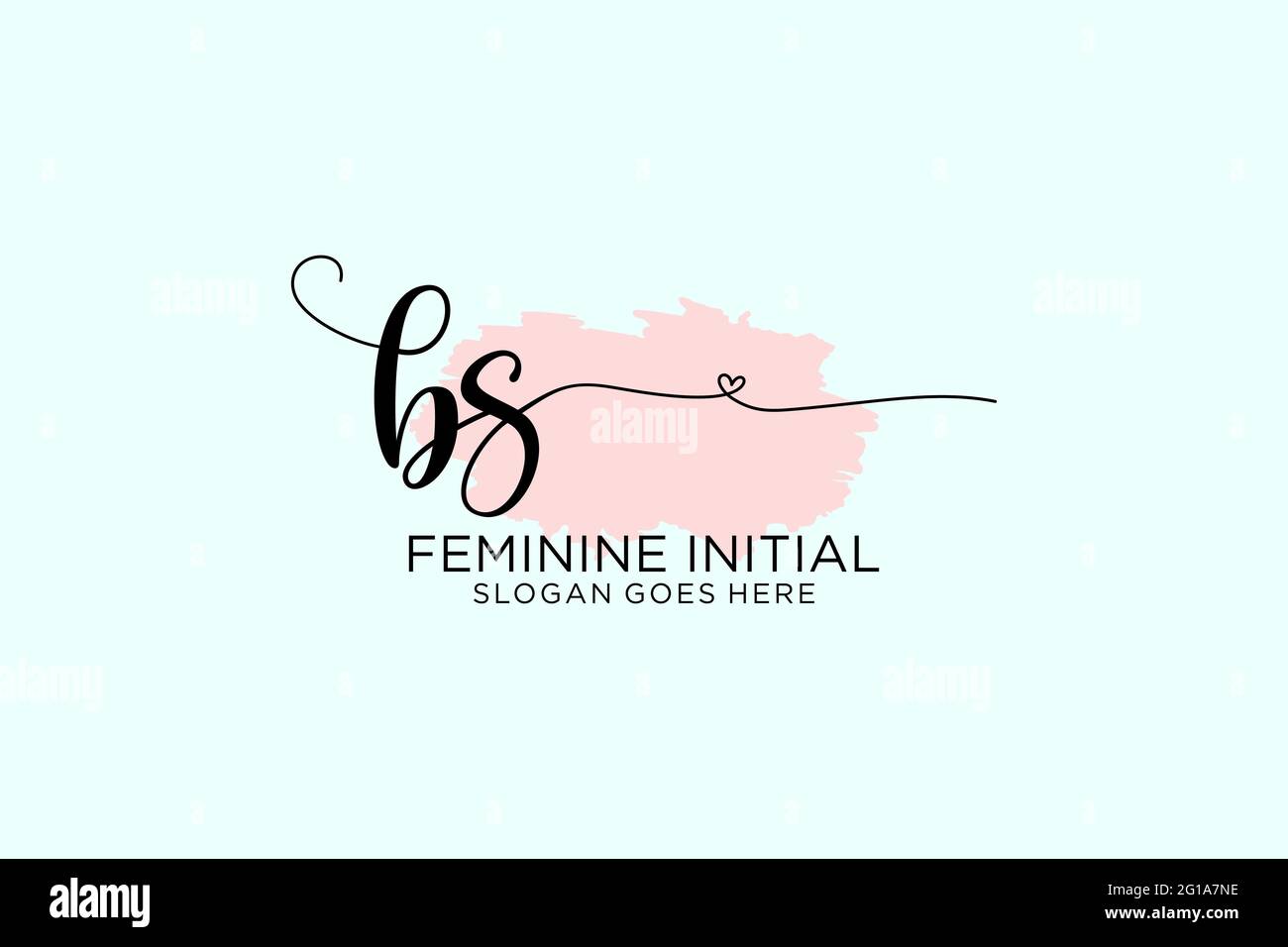 Bs minimal logo design hi-res stock photography and images - Alamy