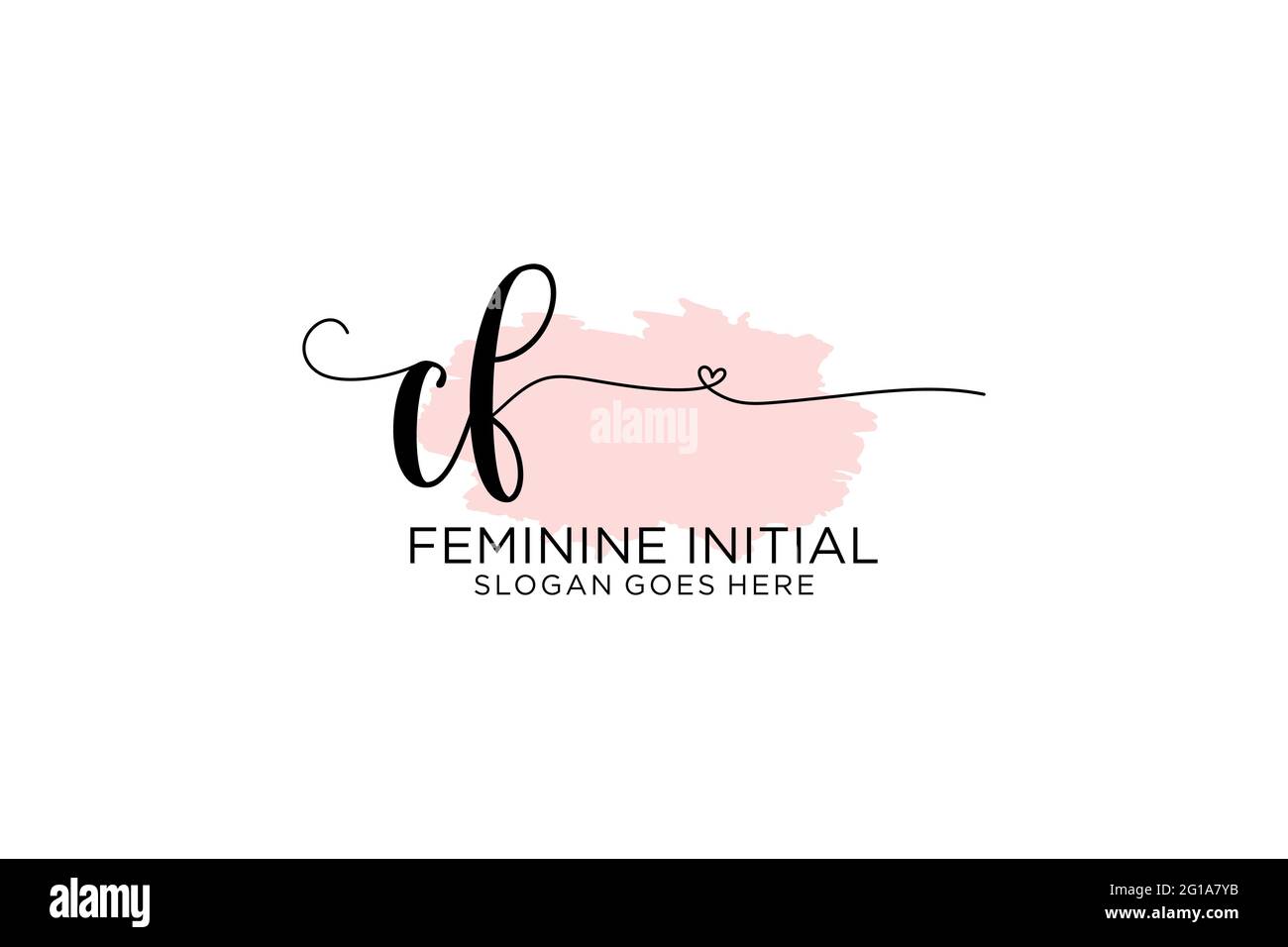 CF beauty monogram and elegant logo design handwriting logo of initial ...