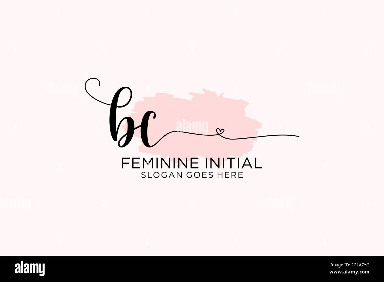 BC beauty monogram and elegant logo design handwriting logo of initial ...