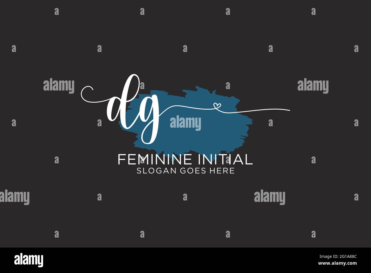 DG beauty monogram and elegant logo design handwriting logo of initial ...