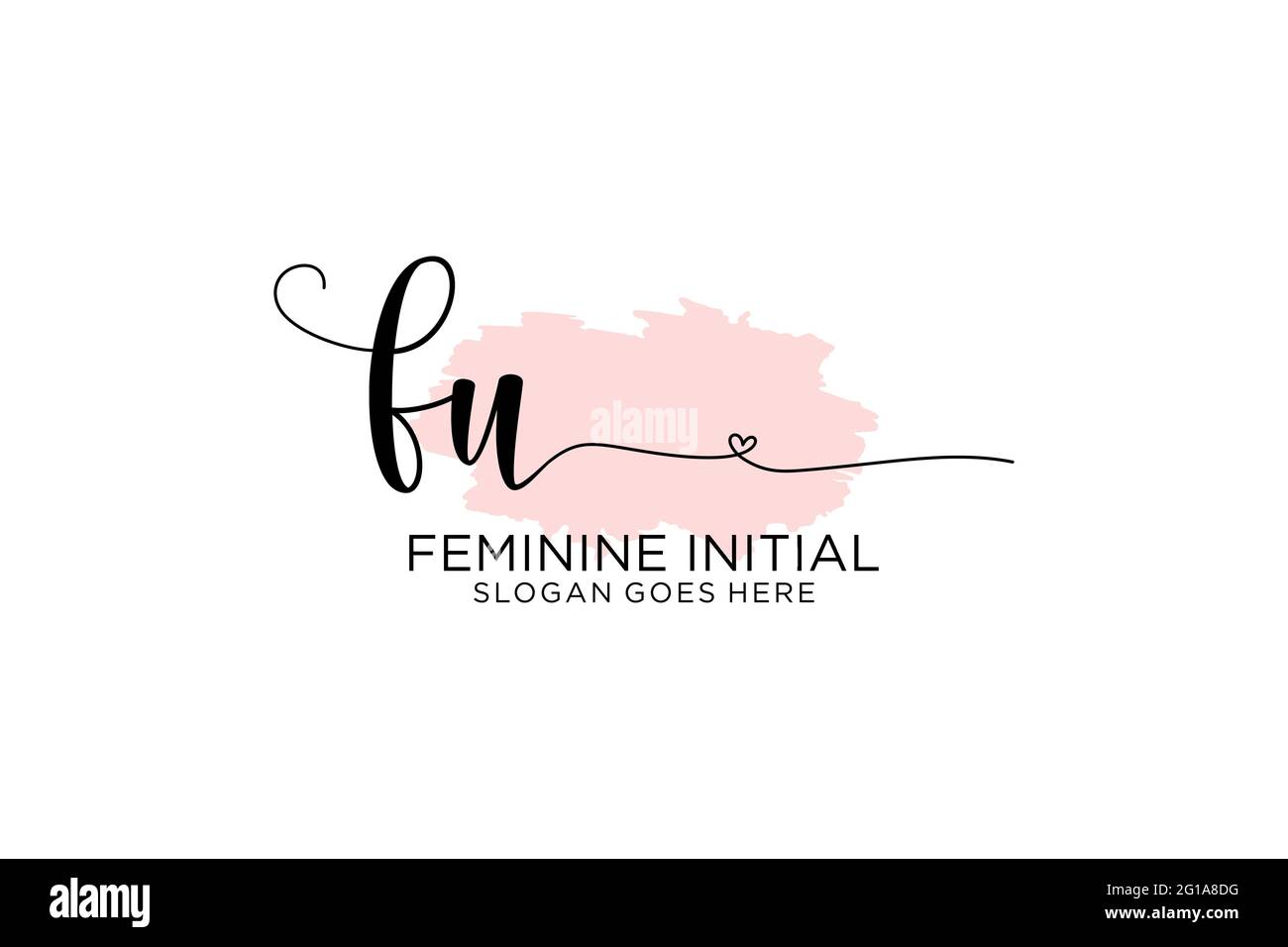 FU beauty monogram and elegant logo design handwriting logo of initial ...