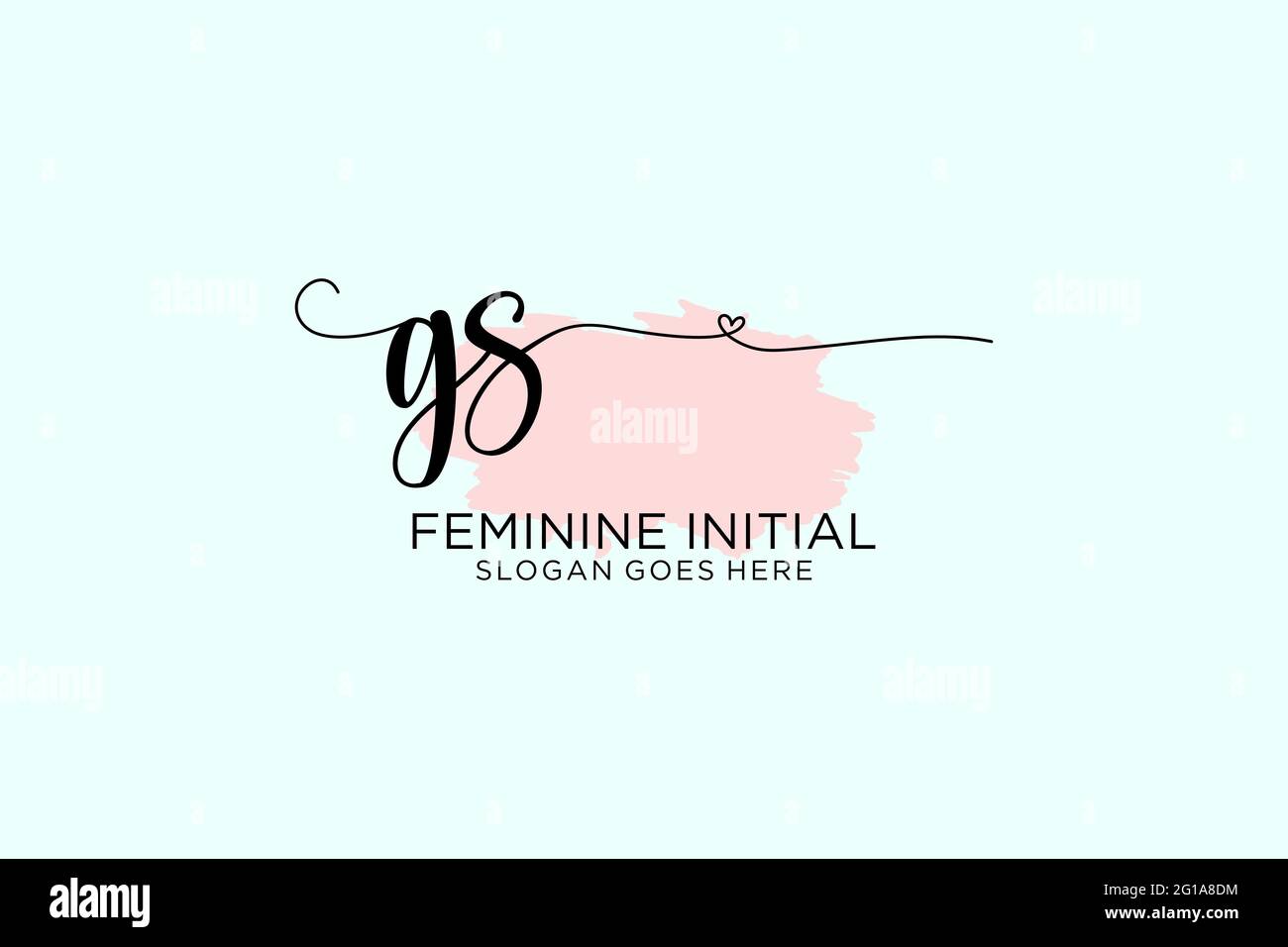 GS beauty monogram and elegant logo design handwriting logo of initial ...