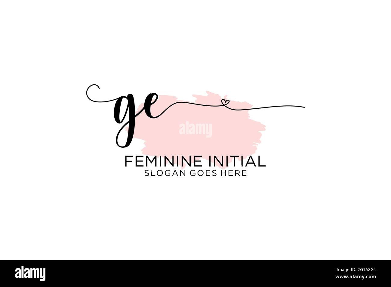 GE beauty monogram and elegant logo design handwriting logo of initial ...