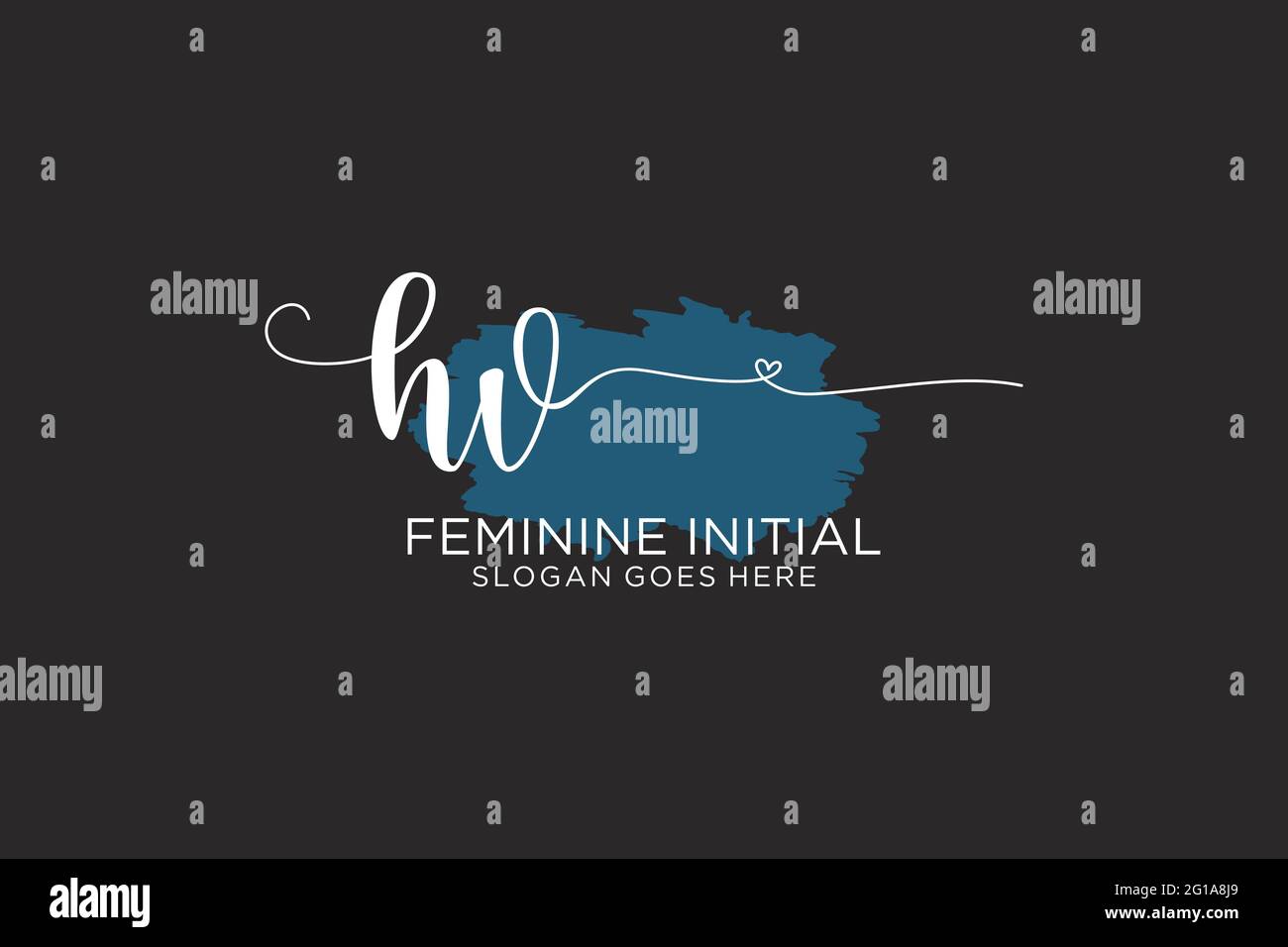 HV beauty monogram and elegant logo design handwriting logo of initial signature, wedding ...