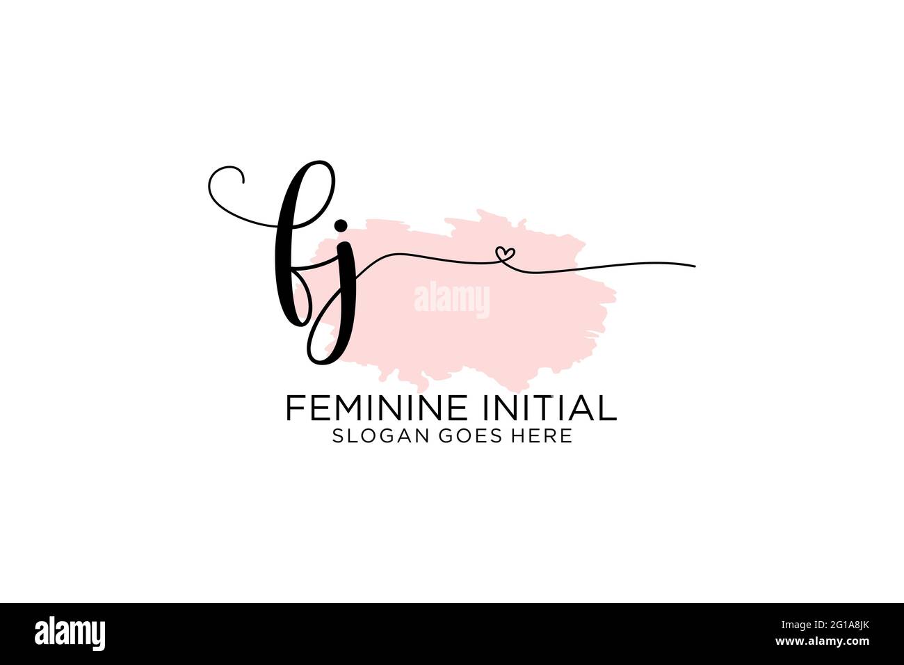 FJ beauty monogram and elegant logo design handwriting logo of initial ...