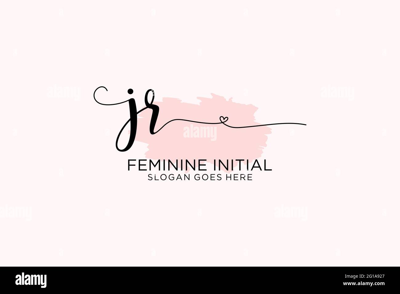JR beauty monogram and elegant logo design handwriting logo of initial ...