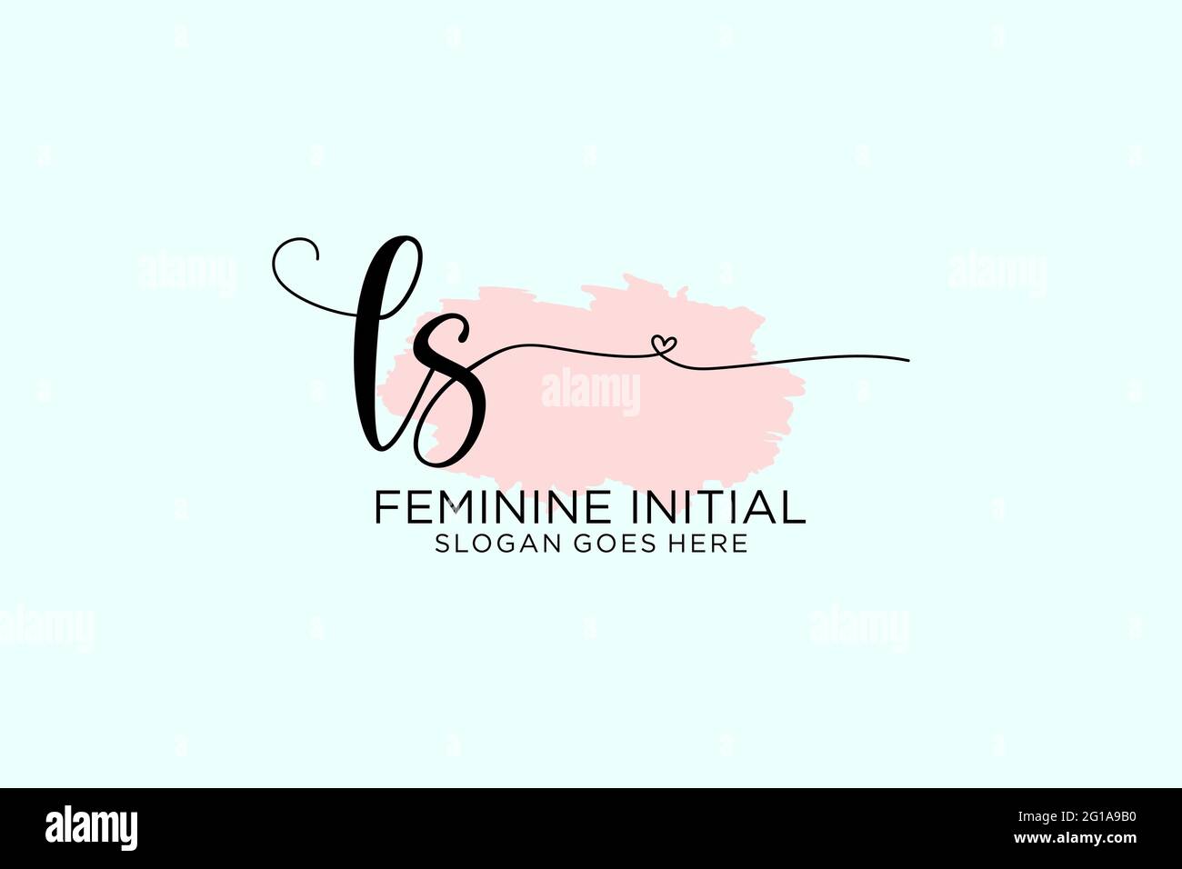 LS beauty monogram and elegant logo design handwriting logo of initial ...