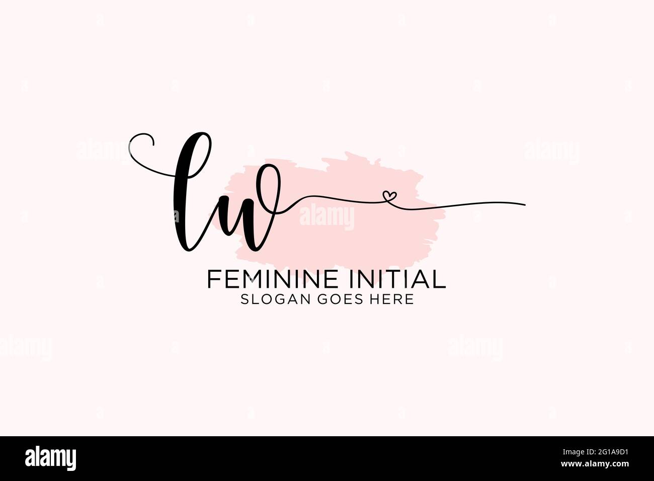 LW beauty monogram and elegant logo design handwriting logo of initial signature, wedding ...