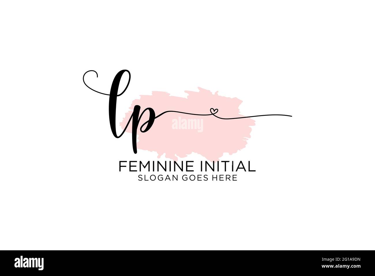 LP beauty monogram and elegant logo design handwriting logo of initial ...