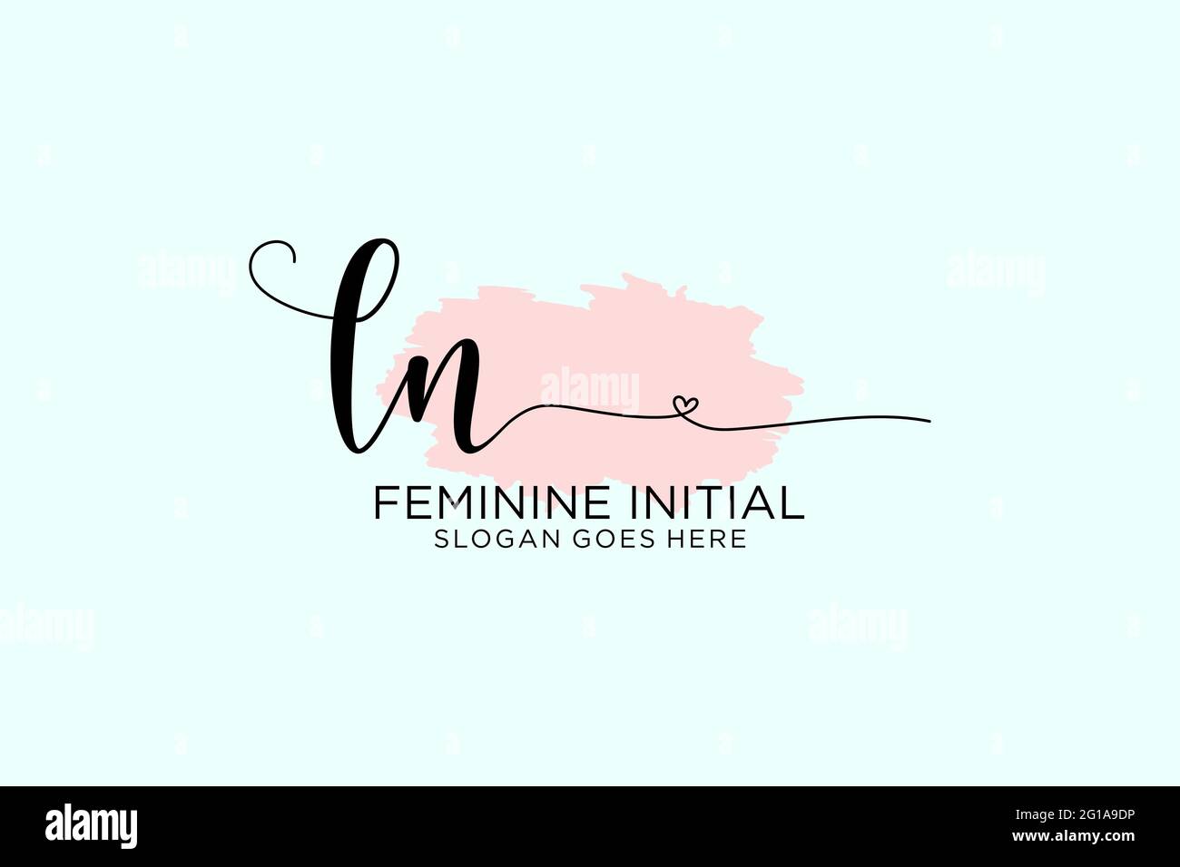 LN beauty monogram and elegant logo design handwriting logo of initial ...