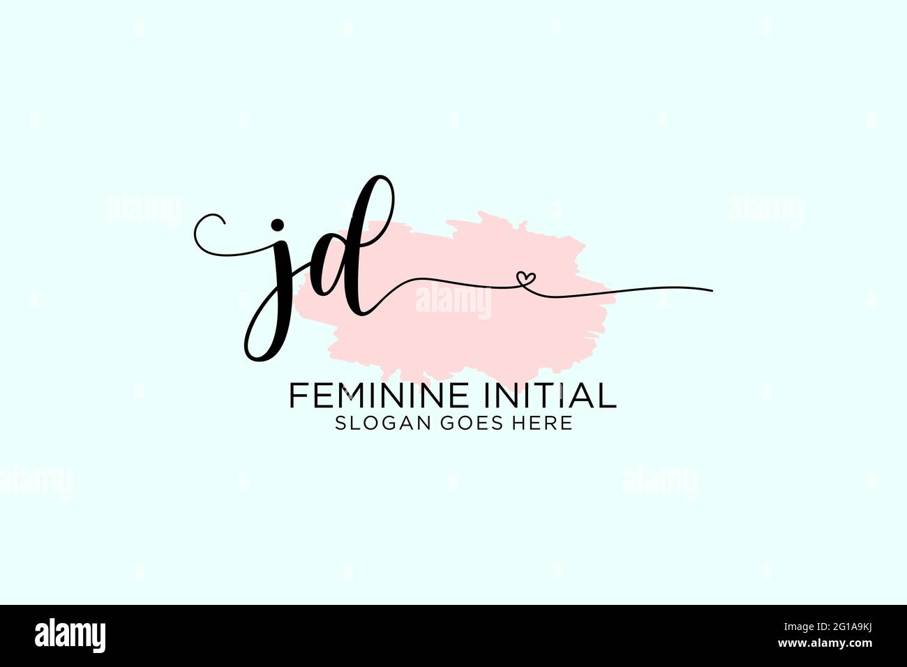 JD beauty monogram and elegant logo design handwriting logo of initial ...