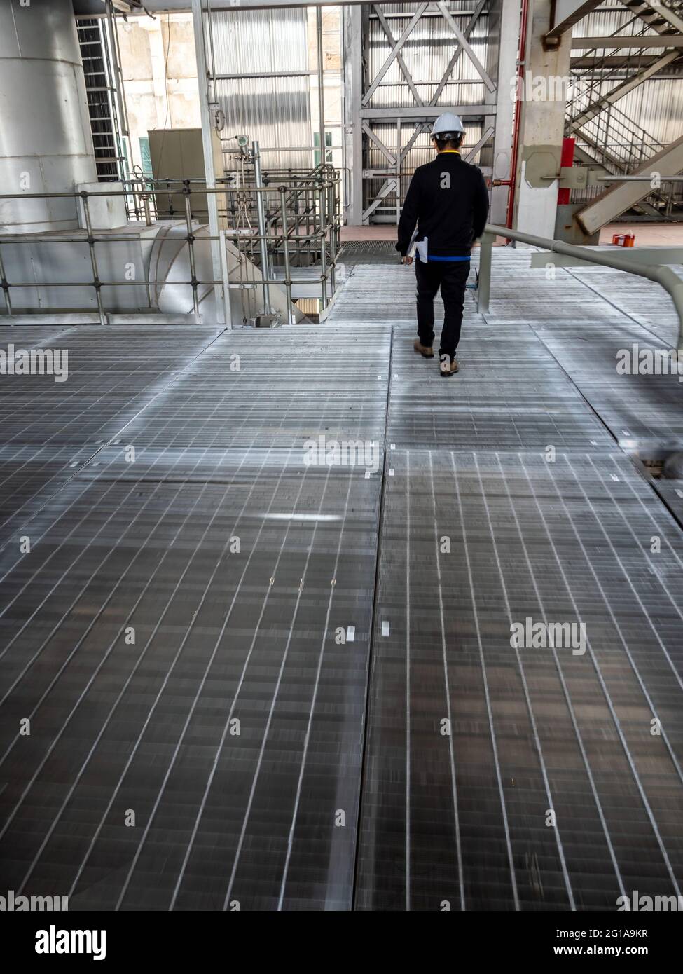The steel structure of boiler plant Stock Photo - Alamy