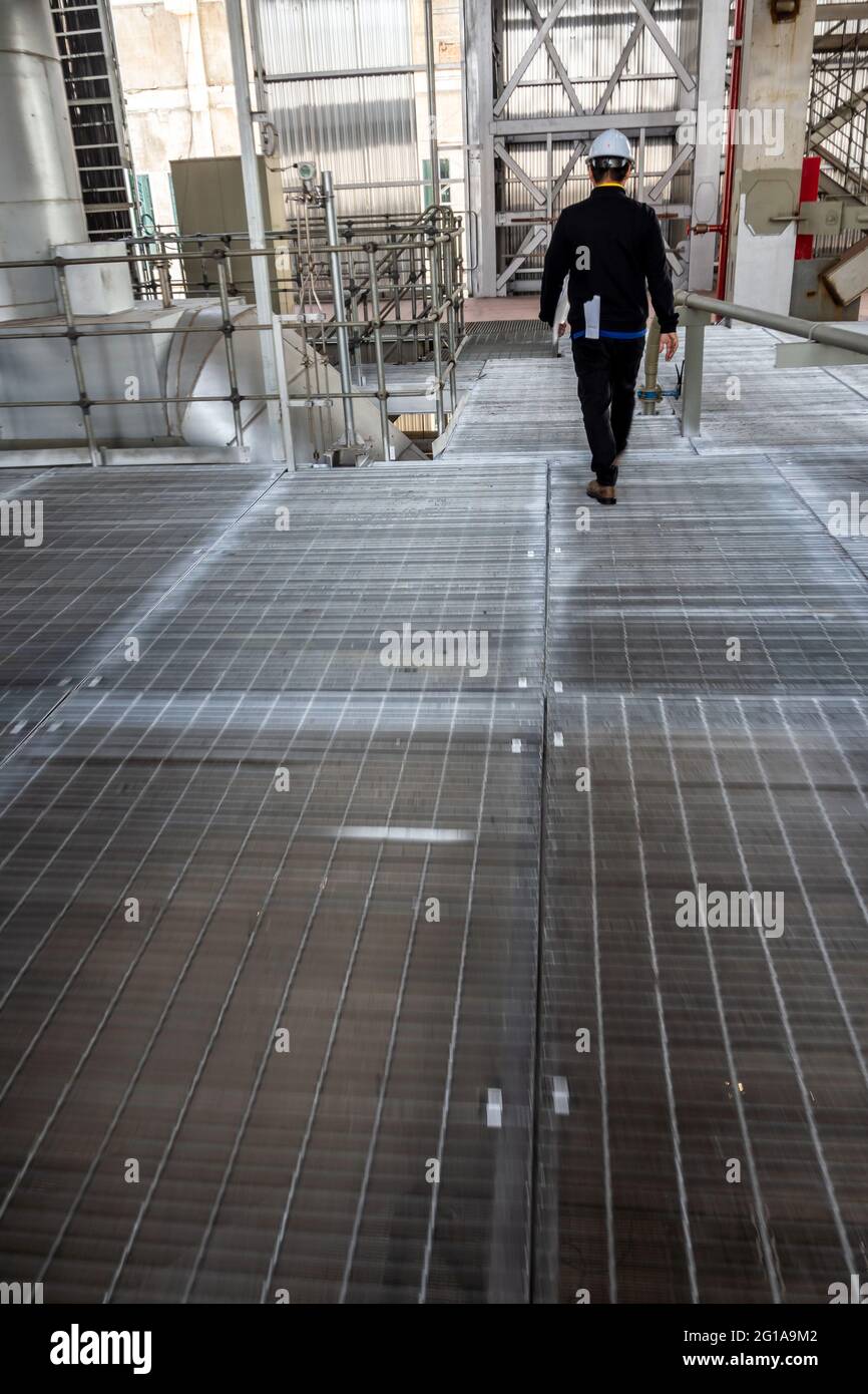 The steel structure of boiler plant Stock Photo - Alamy