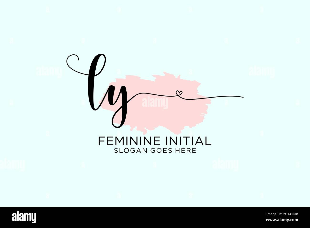 LY beauty monogram and elegant logo design handwriting logo of initial signature, wedding ...