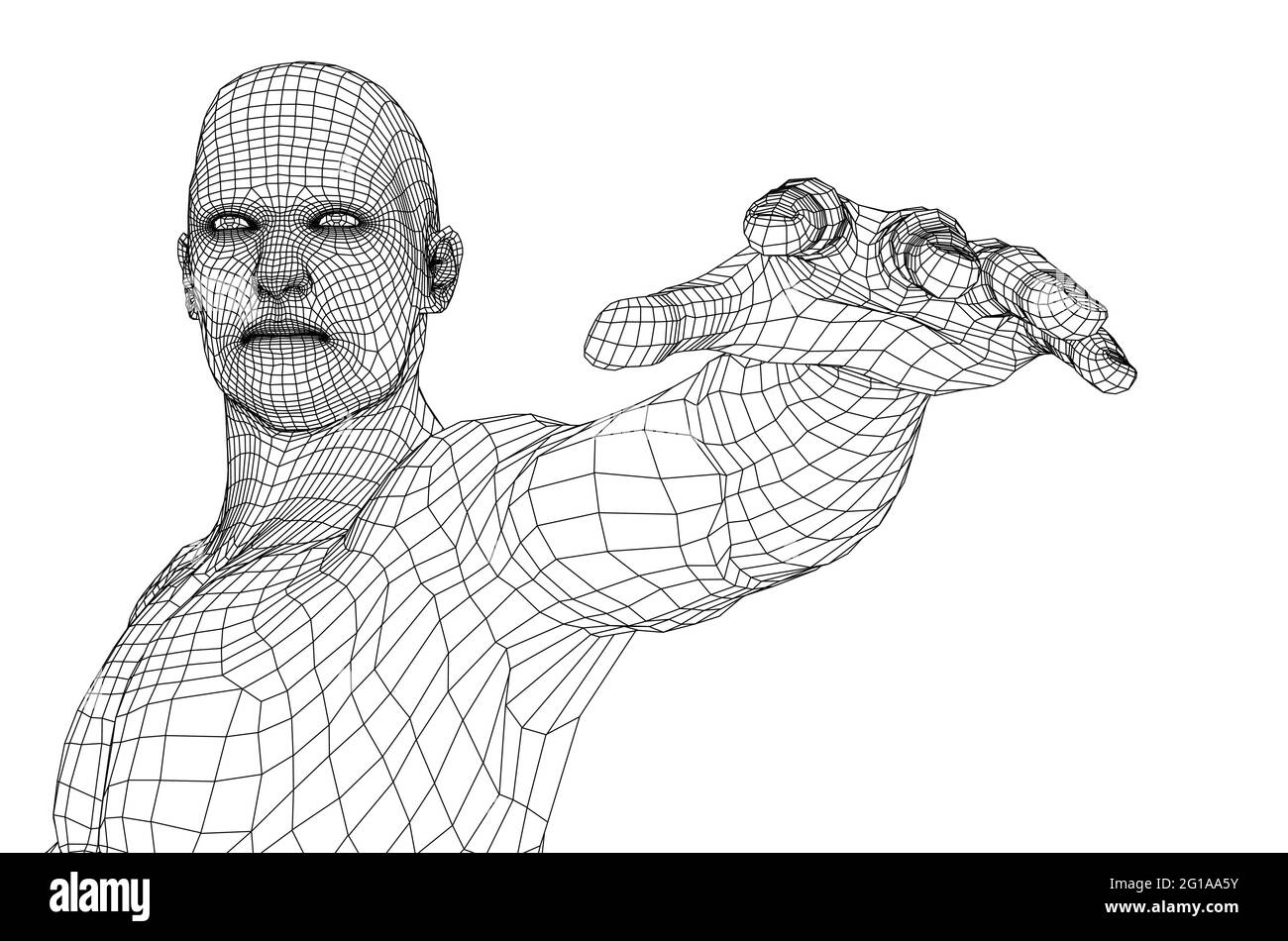 Man holds his hand in front of him. Vector Stock Vector Image & Art - Alamy