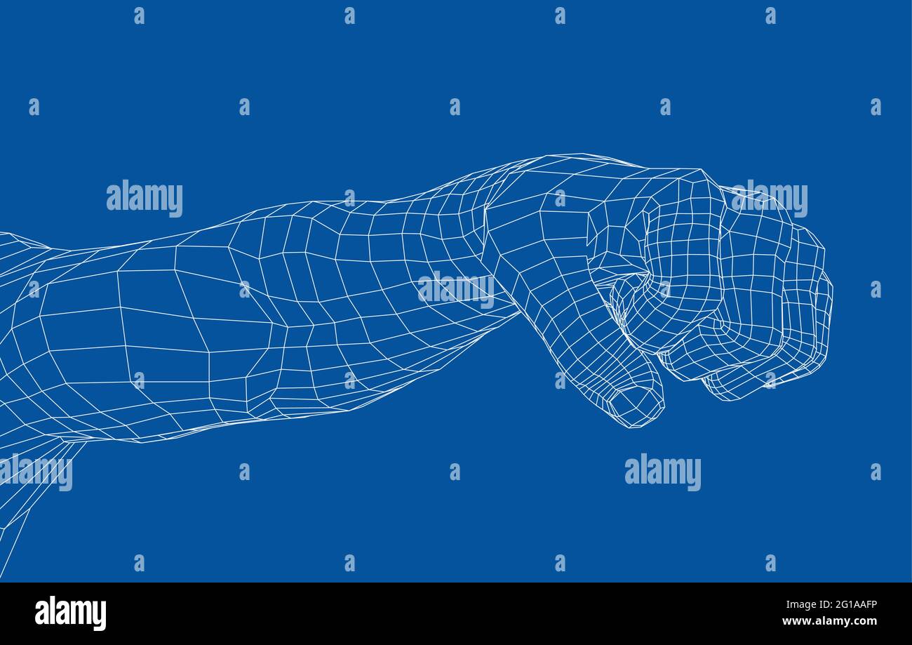 Male clenched his fist. Vector Stock Vector Image & Art - Alamy