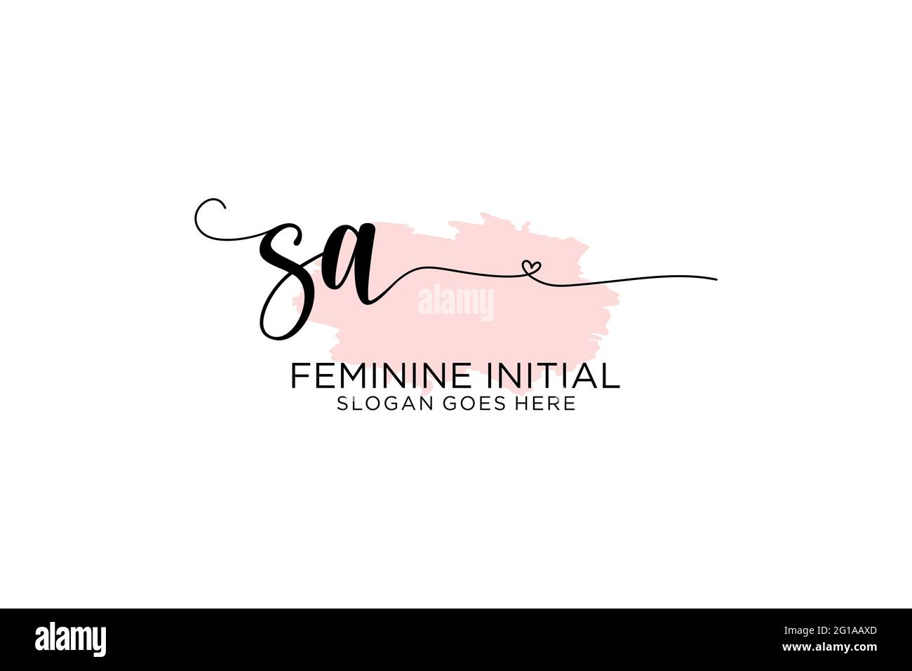 SA beauty monogram and elegant logo design handwriting logo of initial ...