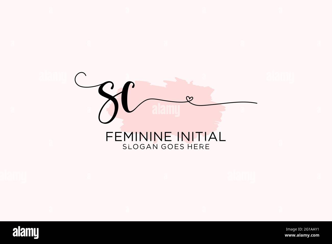 SC beauty monogram and elegant logo design handwriting logo of initial ...