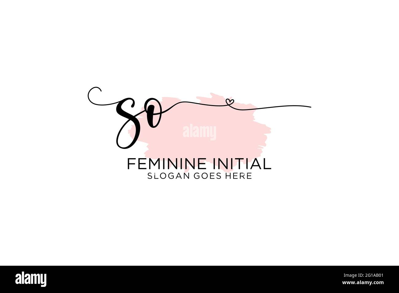 SO beauty monogram and elegant logo design handwriting logo of initial ...