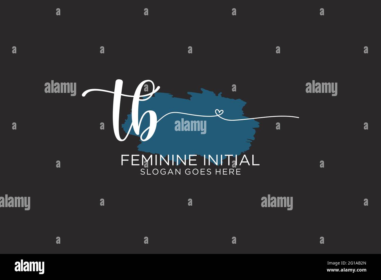TB beauty monogram and elegant logo design handwriting logo of initial ...