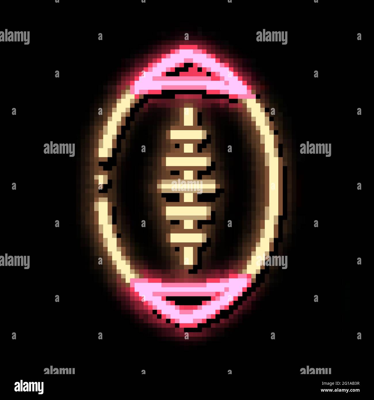Rugby Ball neon glow icon illustration Stock Vector Image & Art - Alamy