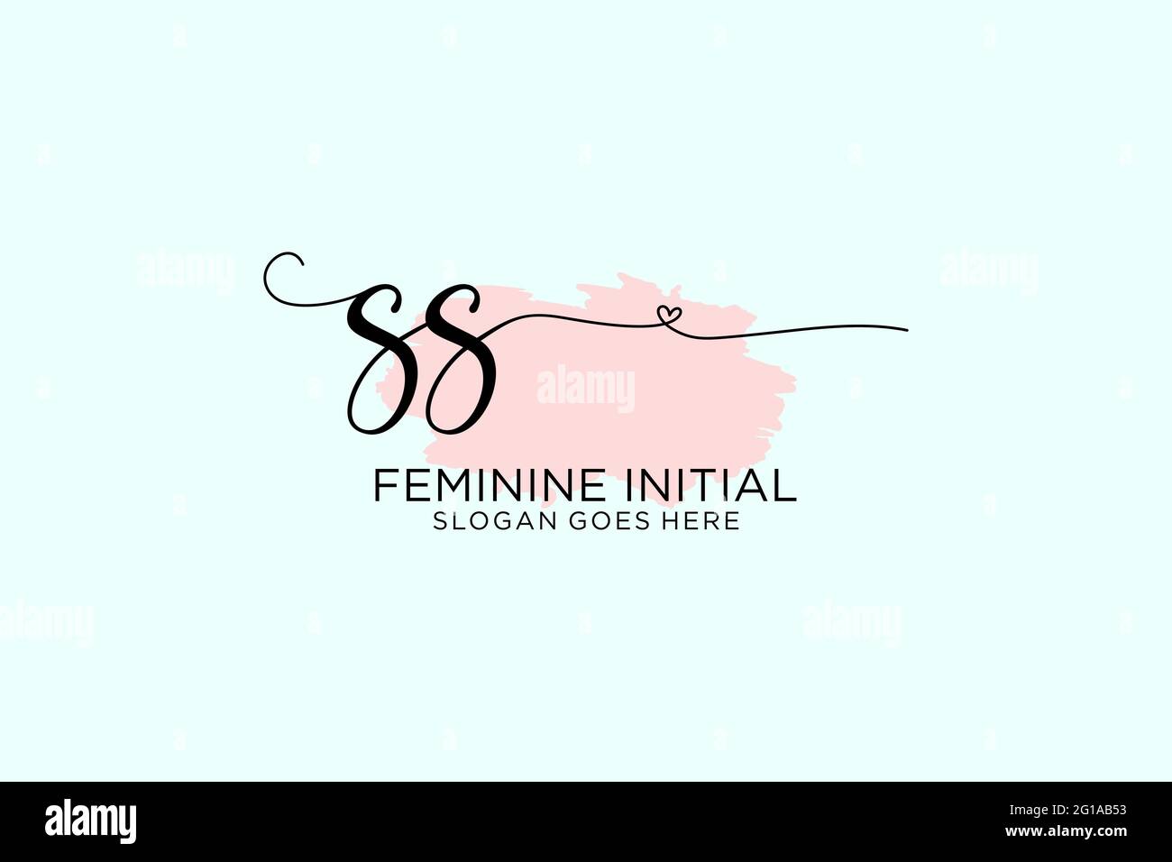 Ss minimal logo design hi-res stock photography and images - Alamy