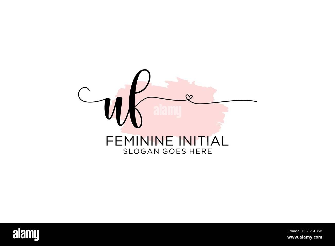 UF beauty monogram and elegant logo design handwriting logo of initial ...