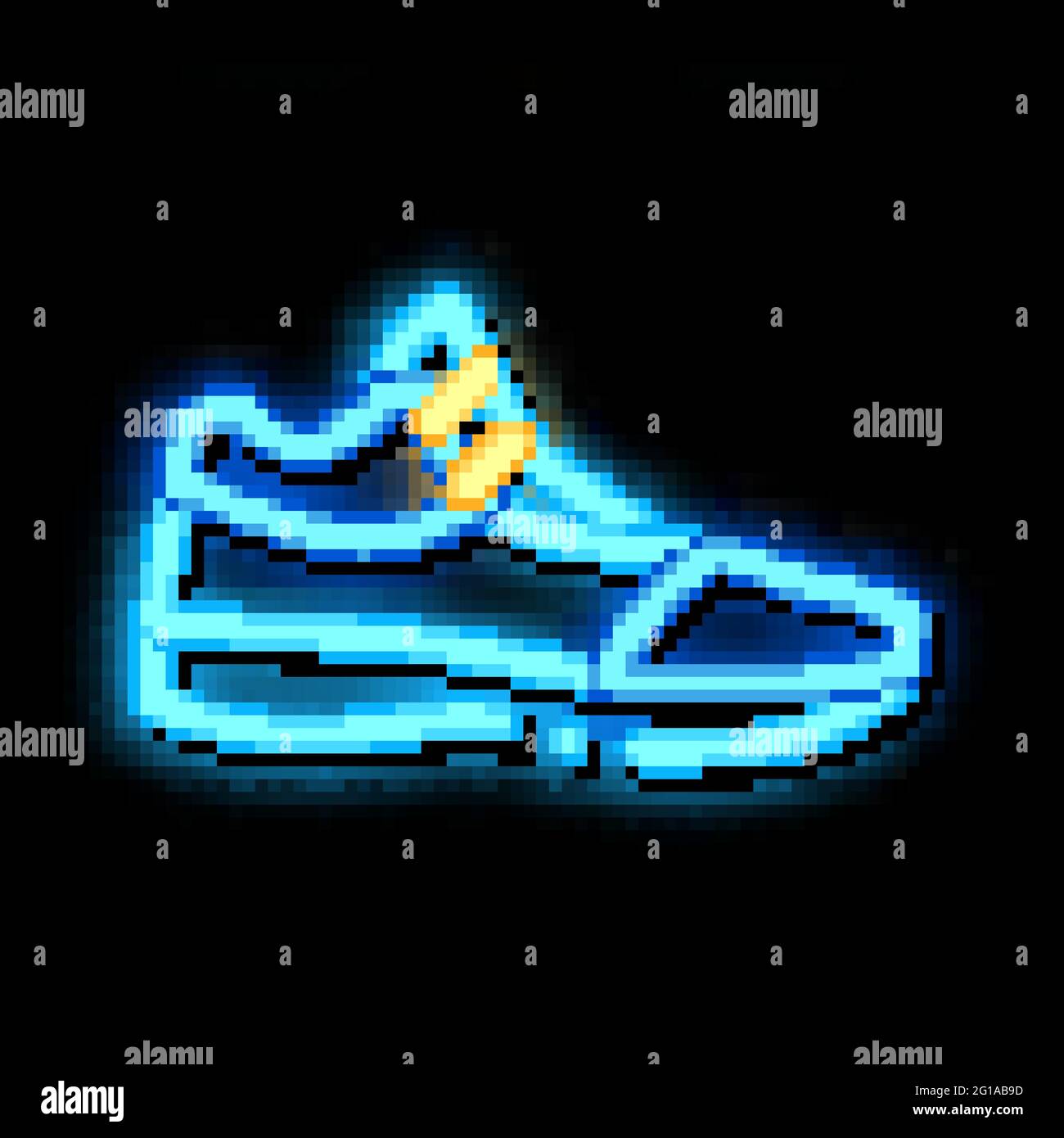 Volleyball Shoes Sneakers neon glow icon illustration Stock Vector ...