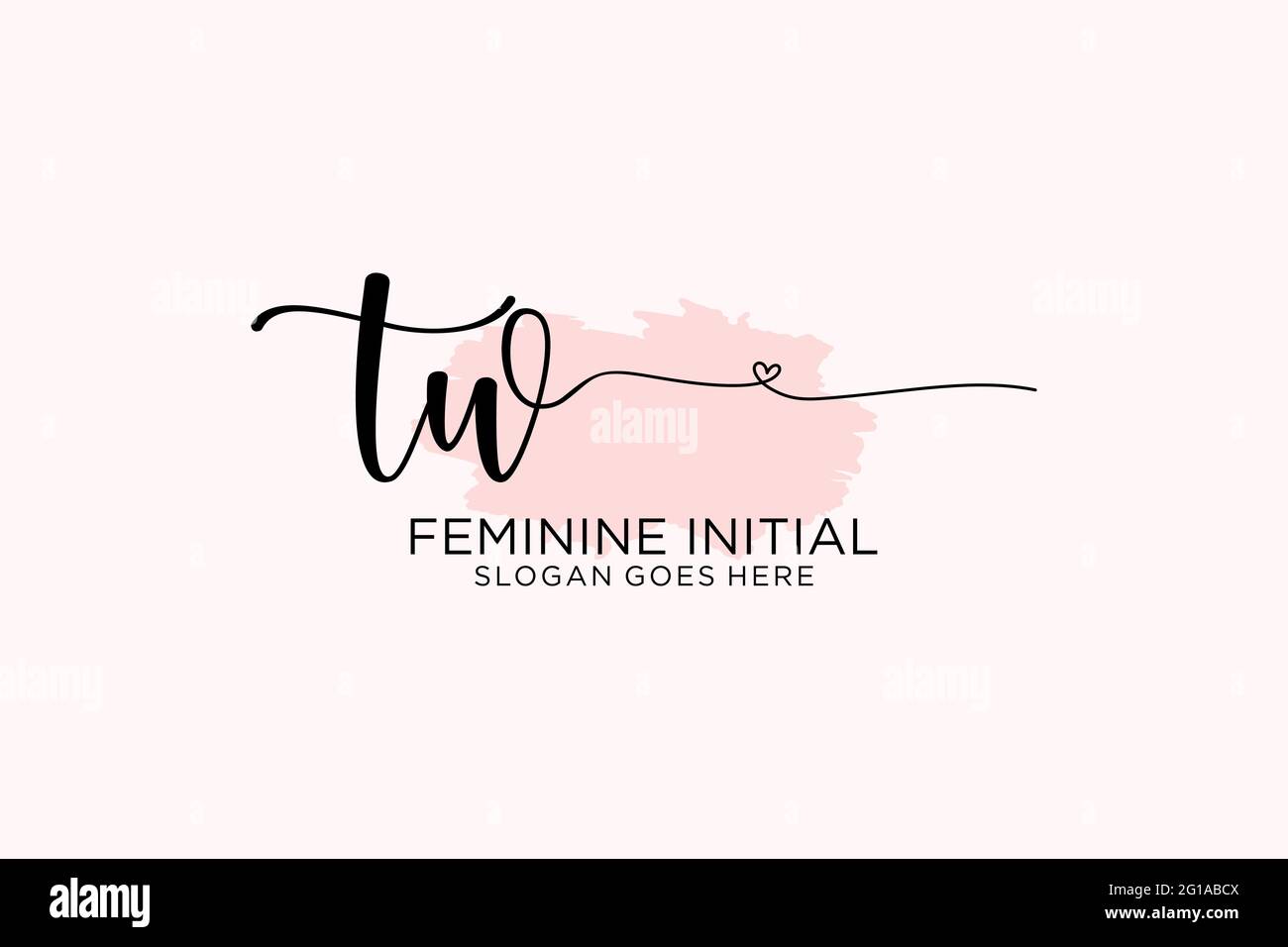 TW beauty monogram and elegant logo design handwriting logo of initial ...