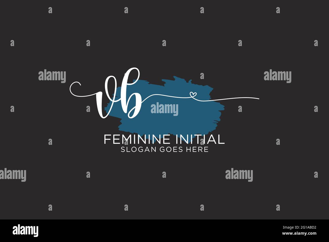 VB beauty monogram and elegant logo design handwriting logo of initial ...