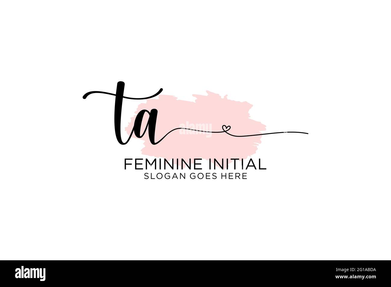 TA beauty monogram and elegant logo design handwriting logo of initial ...