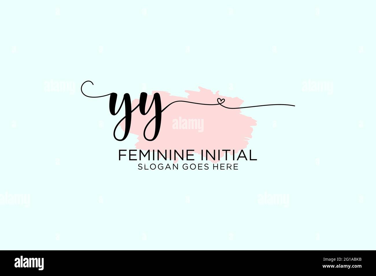 YY beauty monogram and elegant logo design handwriting logo of initial ...