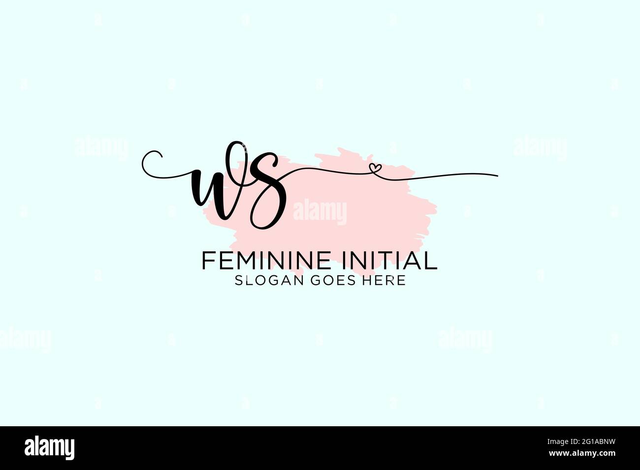 WS beauty monogram and elegant logo design handwriting logo of initial ...