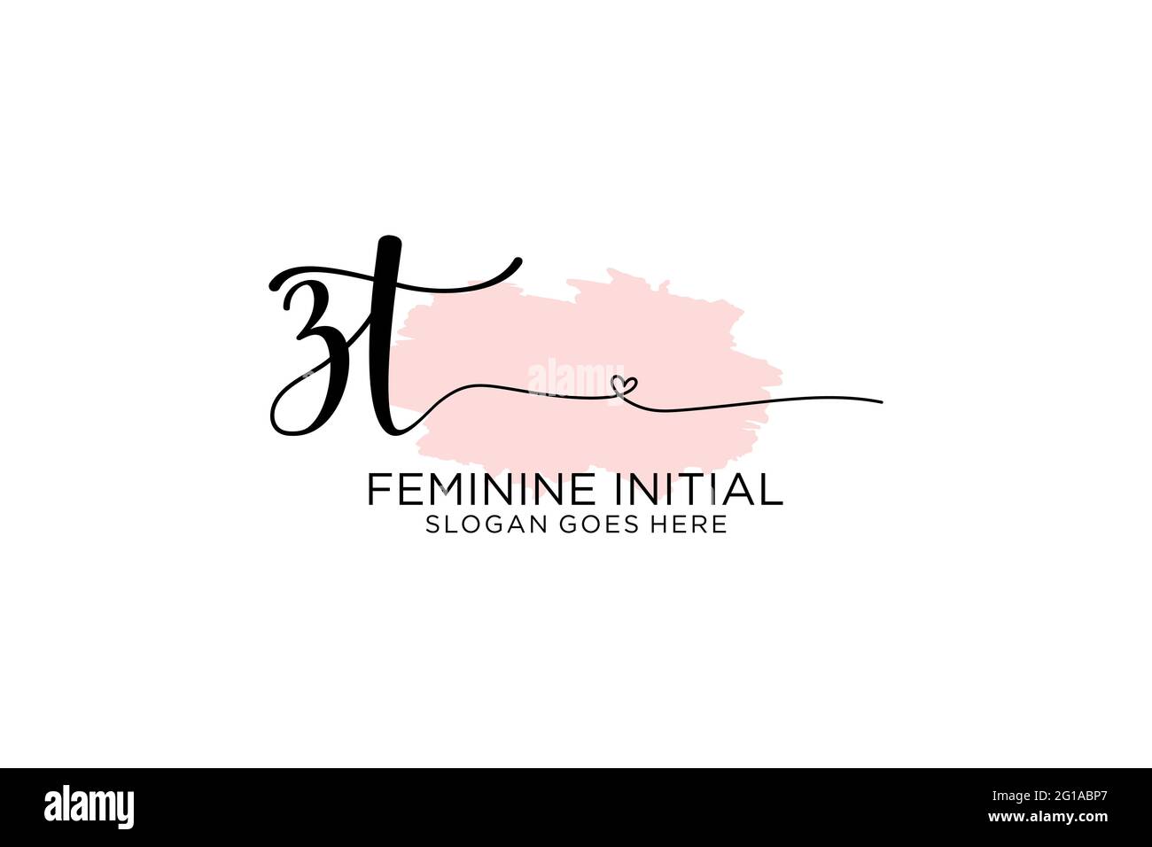 ZT beauty monogram and elegant logo design handwriting logo of initial ...