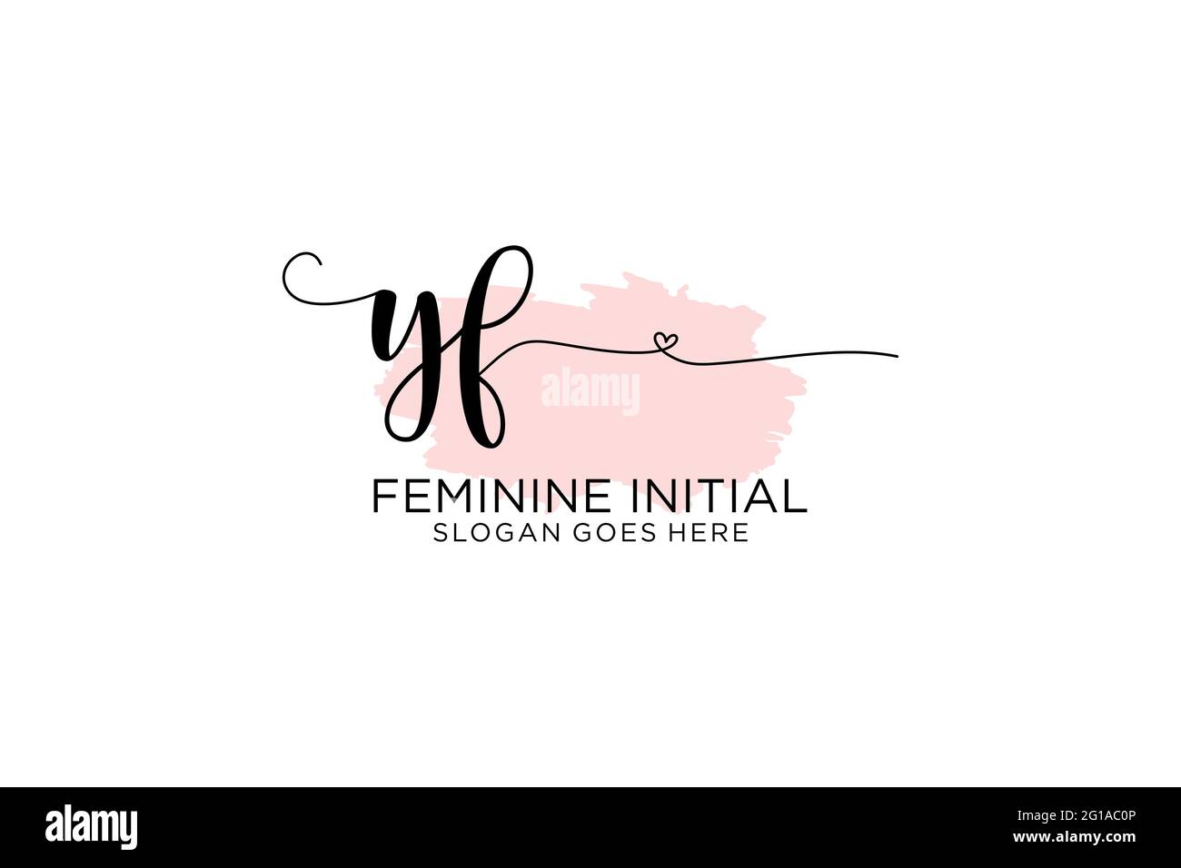 YF beauty monogram and elegant logo design handwriting logo of initial ...