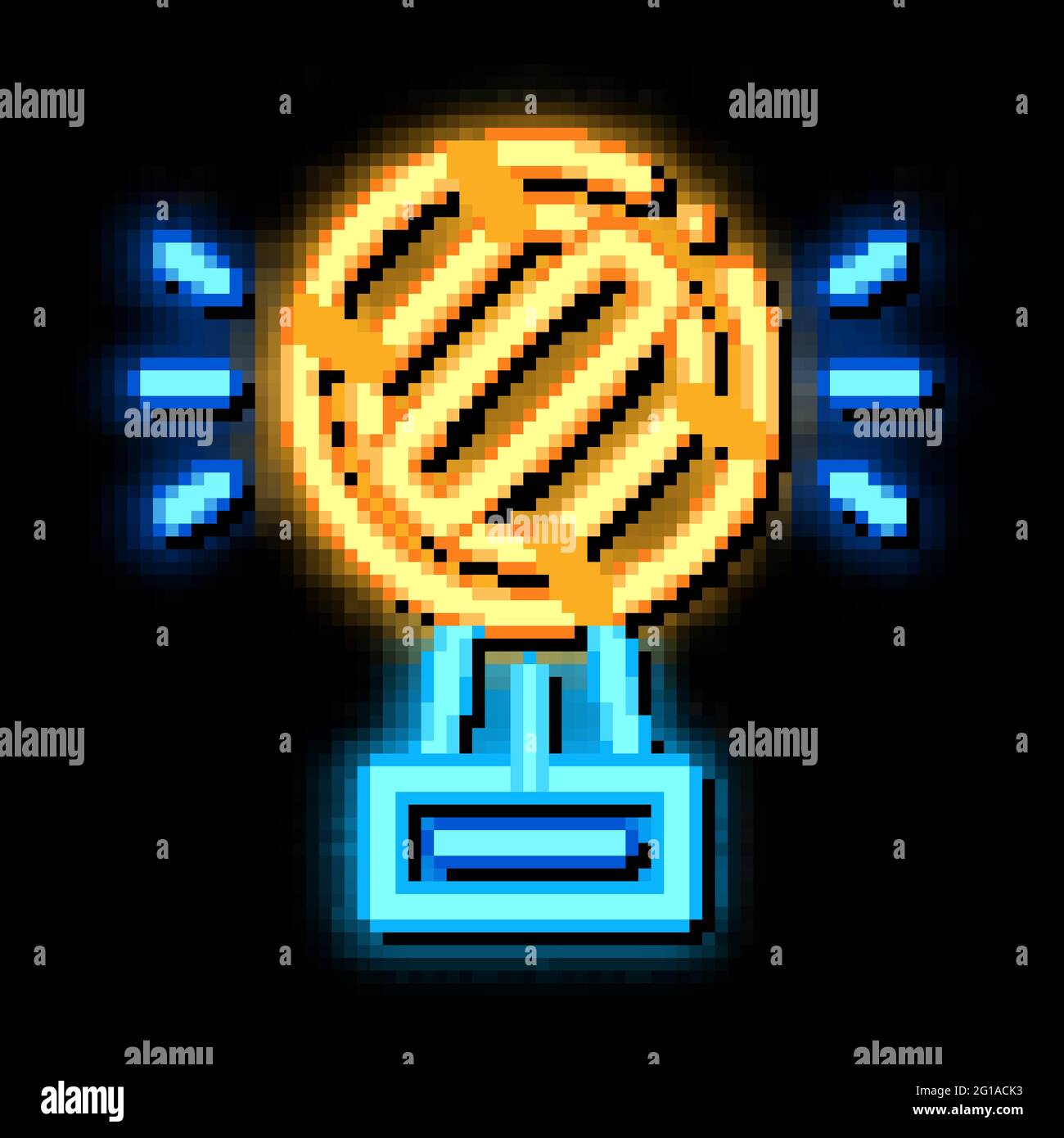 Champion glowing neon sign Stock Vector Images - Alamy