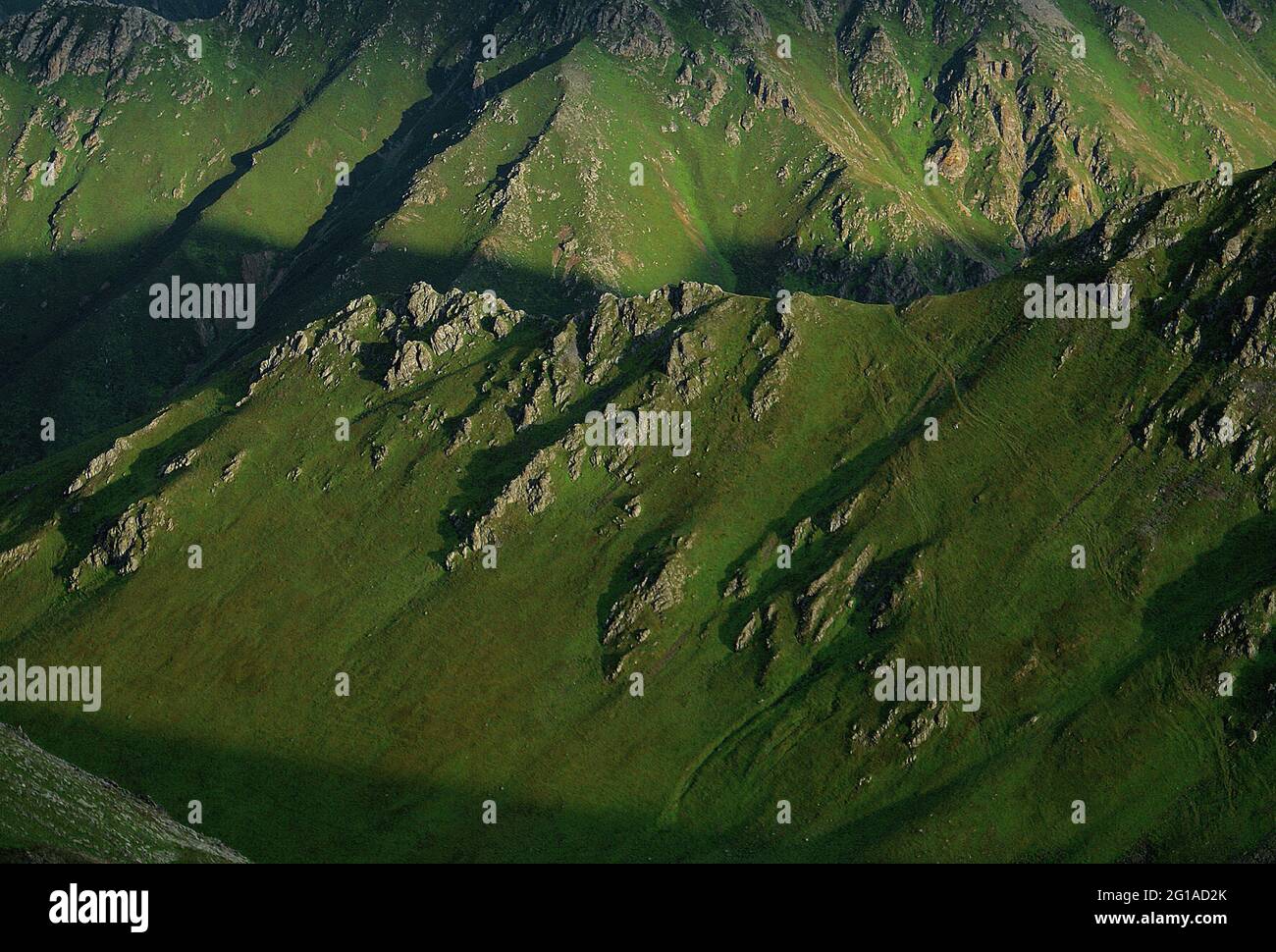 Spectacular drone shot of high resolution high mountain landscapes from ...