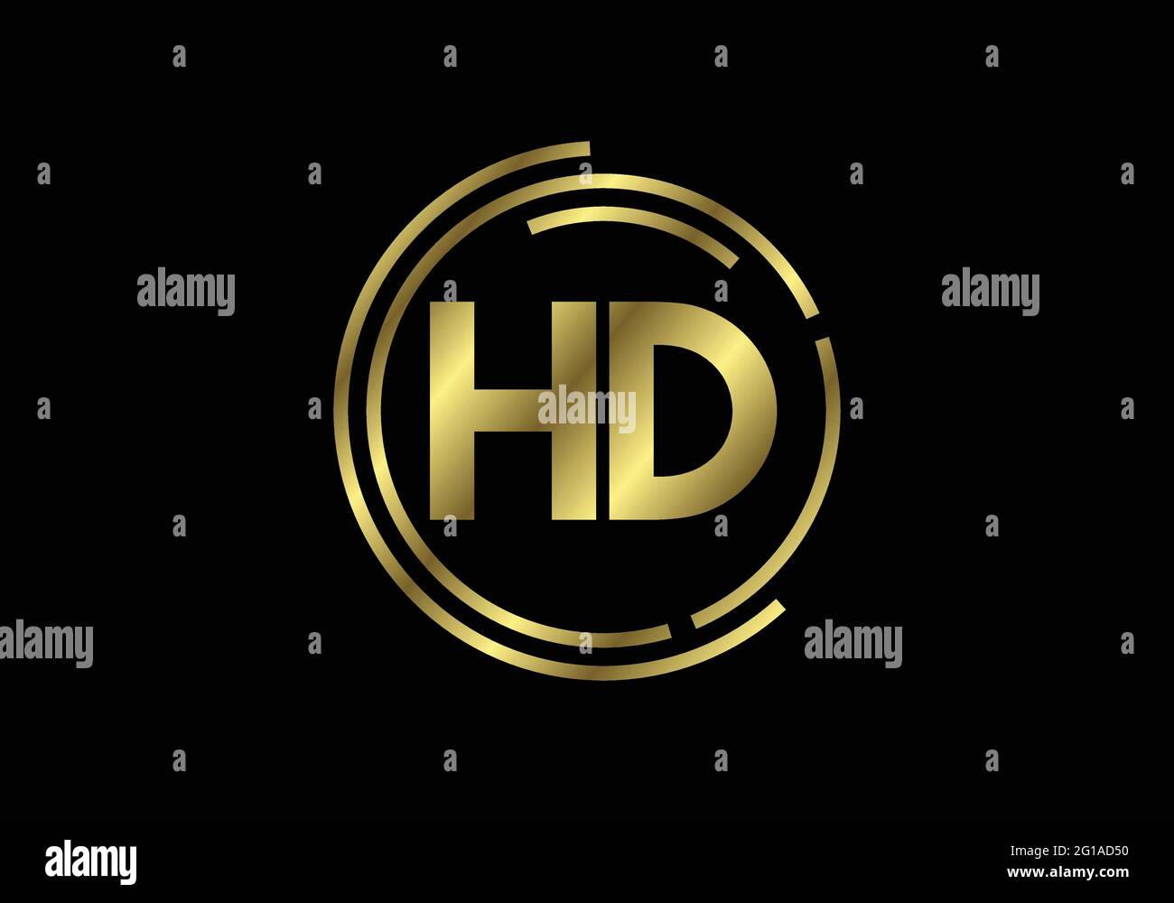 Golden HD Video Resolution Icon Logo, High Definition TV / Game Screen ...