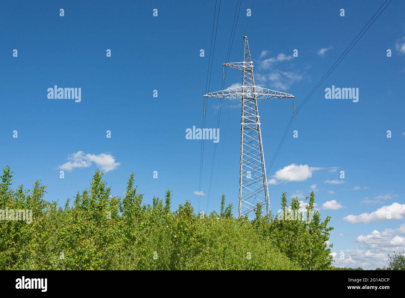 Industry. Support mast and high-voltage power line. Stock photo Stock ...