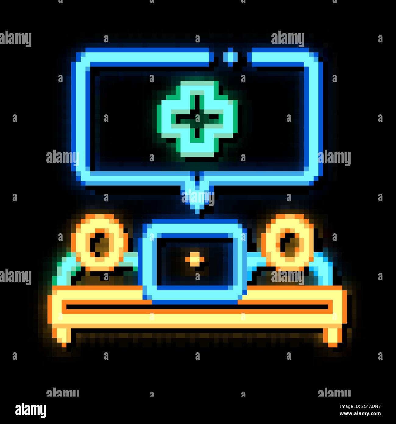 Medical Aid neon glow icon illustration Stock Vector Image & Art - Alamy